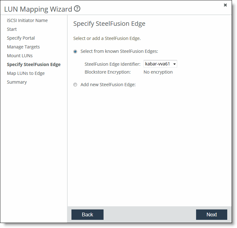 Mapping LUNs to Edges