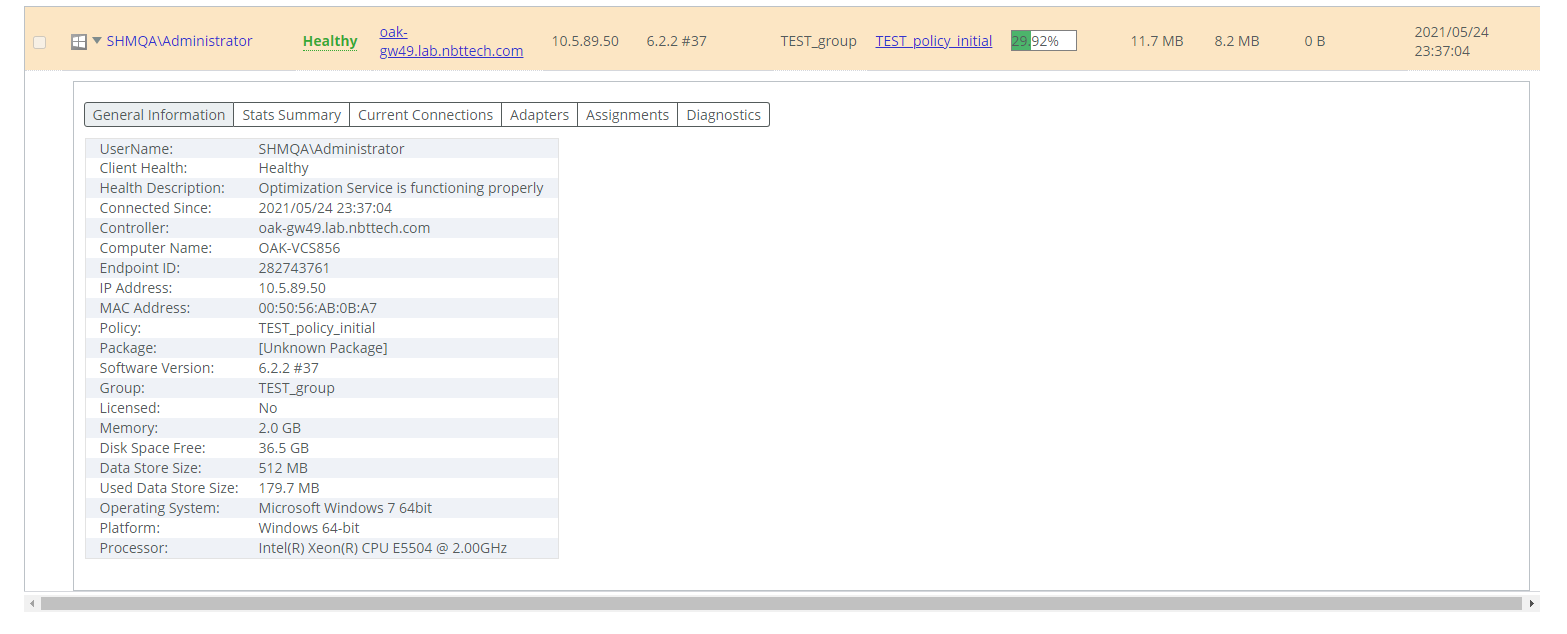 Viewing Endpoint reports