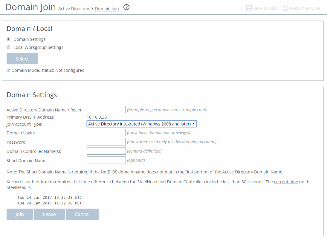 Joining a Windows domain or workgroup