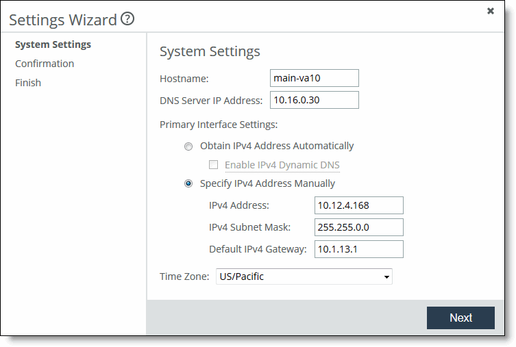 Configuring network settings