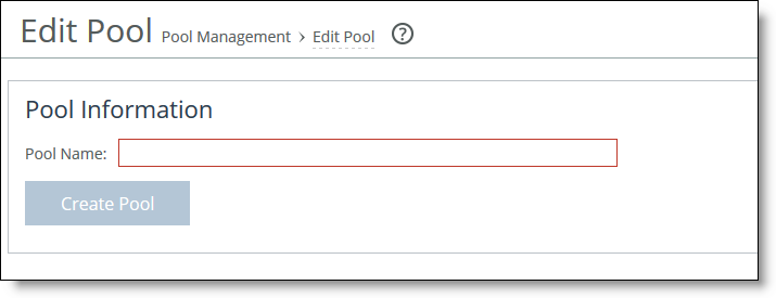 Configuring pool management