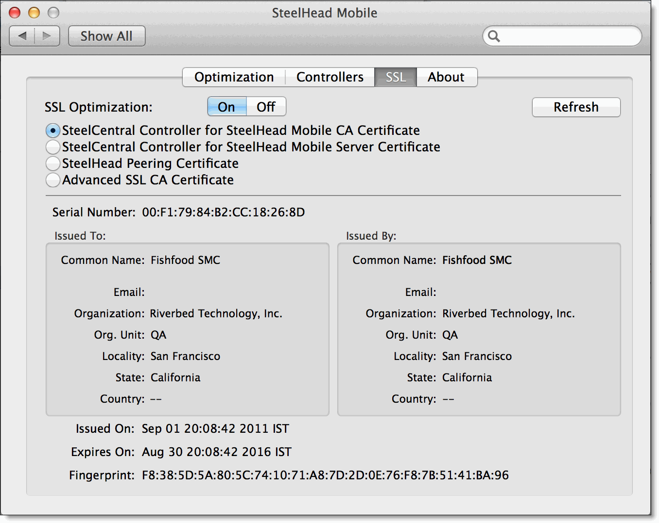 Mac SteelHead Mobile Properties