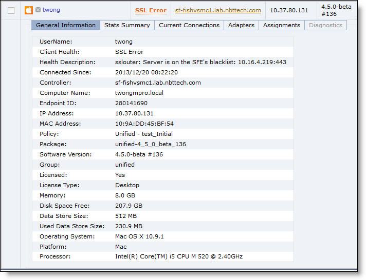 Viewing Endpoint Reports