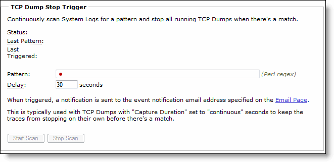 Stopping a TCP Dump After an Event Occurs