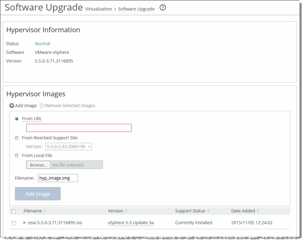 Upgrading the hypervisor