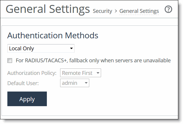 Configuring Security Settings