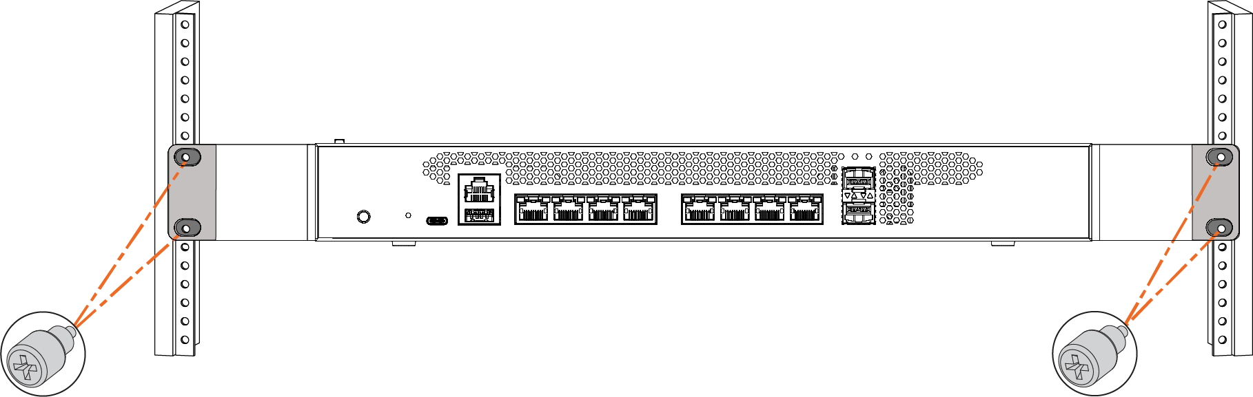 Rack Mounting Desktop SteelHead CX580, CX780, and 1U CX3080 Appliances