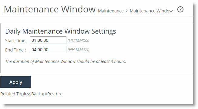 Backing Up and Restoring an Appliance
