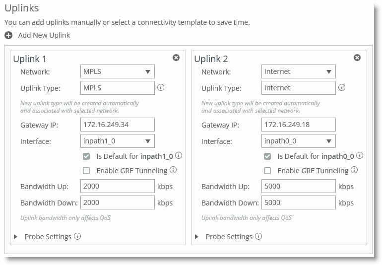 Deployment Example of a Dual In-Path Interface with Split Tunnel