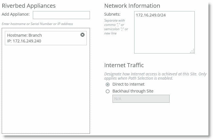 Deployment Example of a Dual In-Path Interface with Split Tunnel