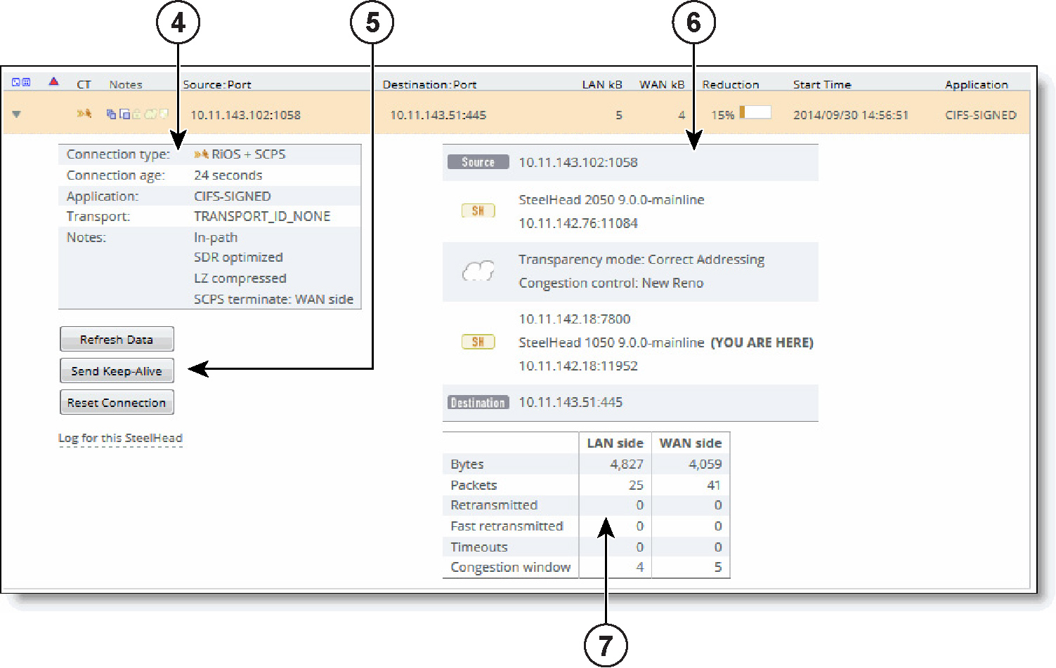 Viewing Current Connection Reports