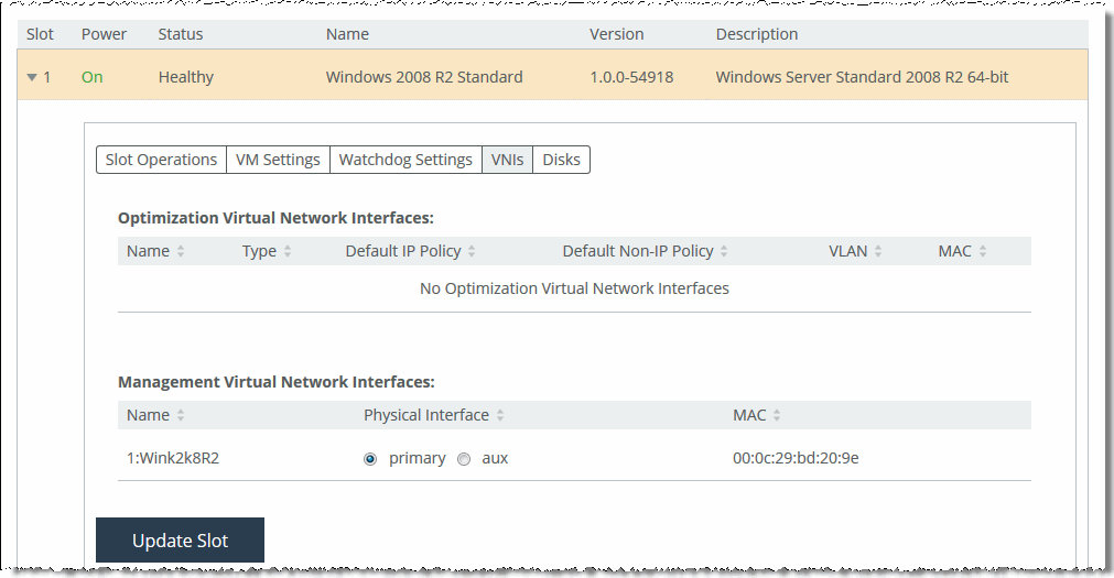 Enabling, Disabling, and Restarting Slots