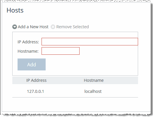 Configuring host settings