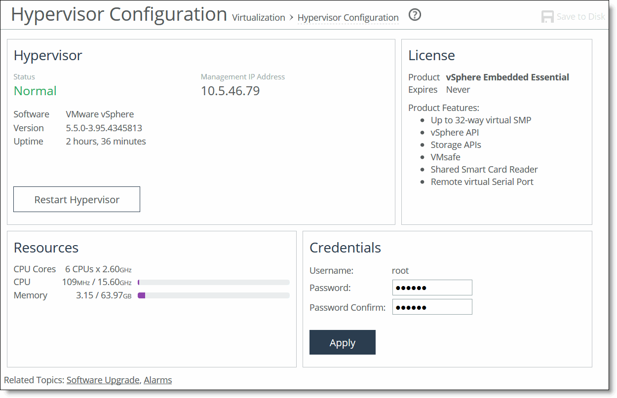 Configuring the hypervisor