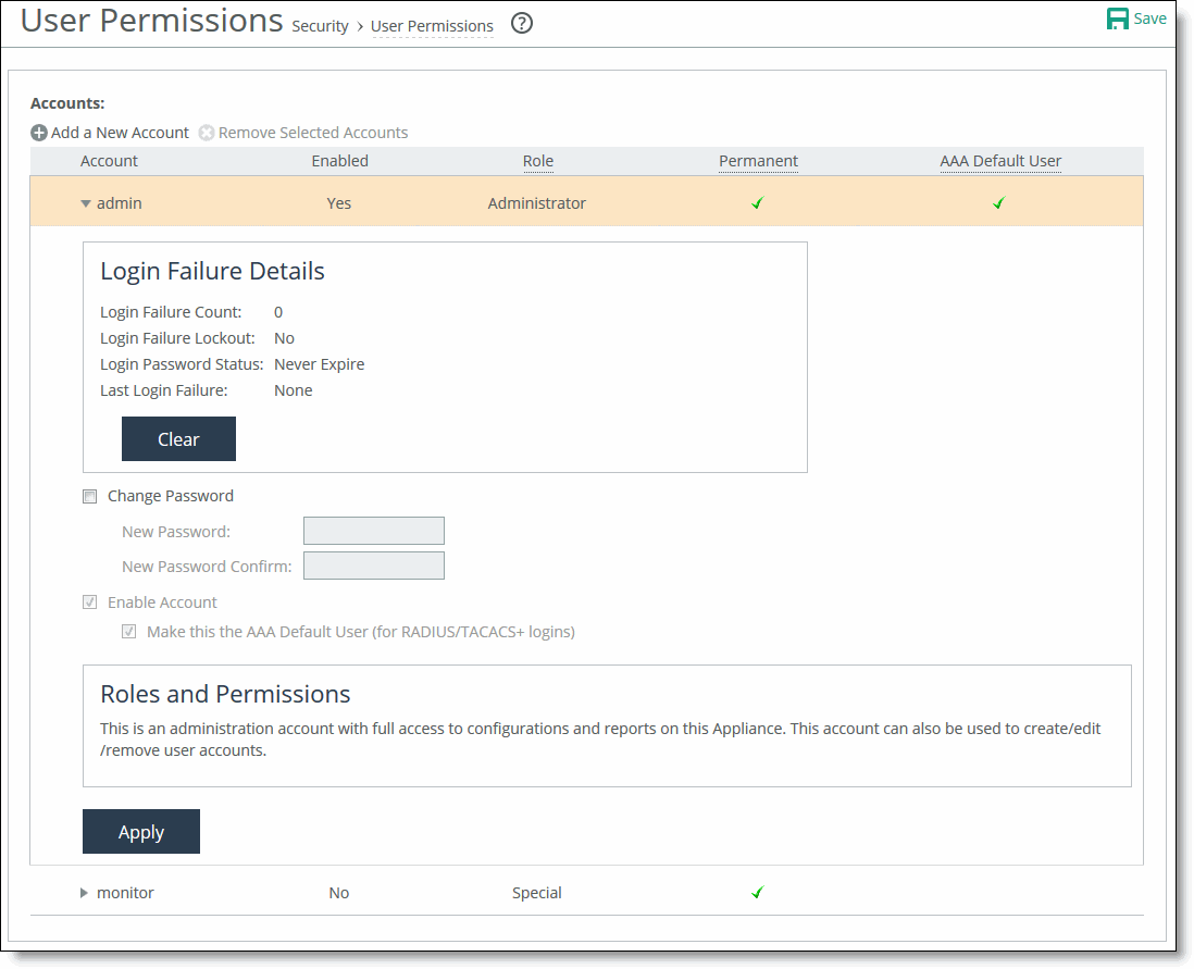 Managing user permissions