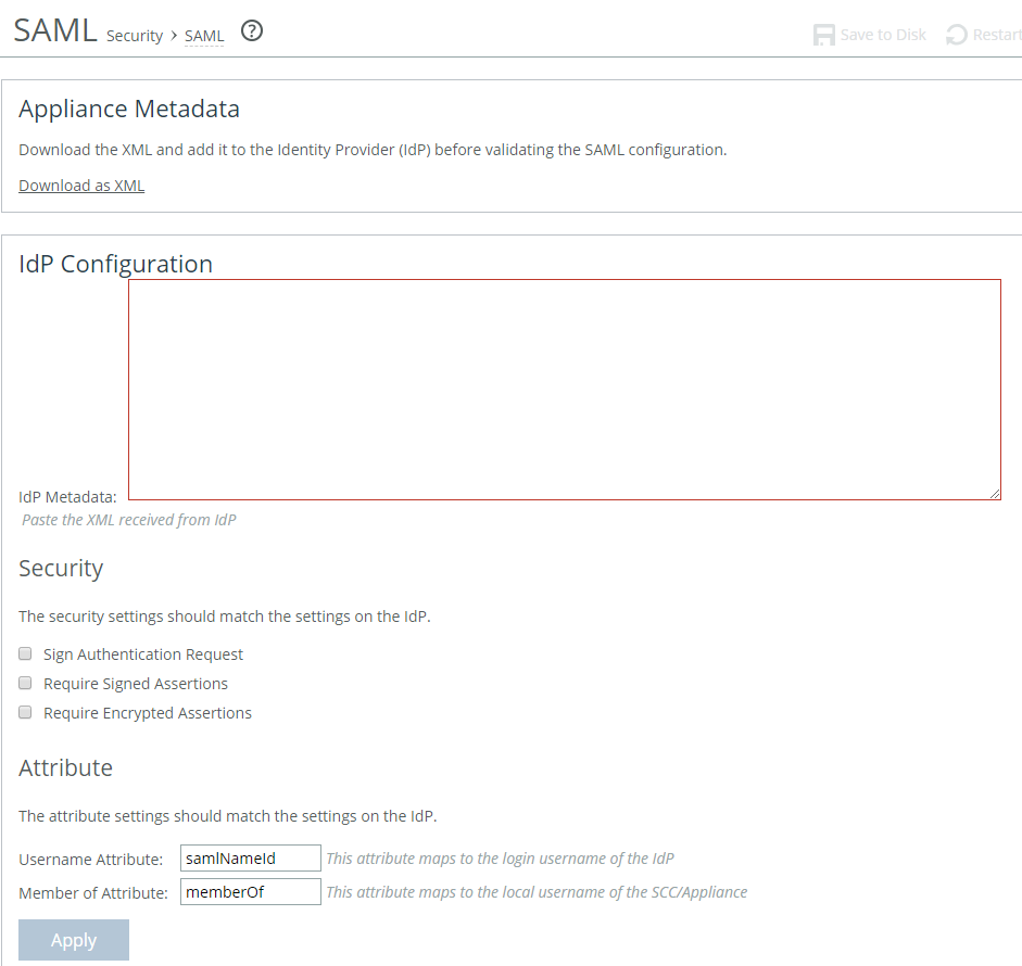 Configuring SAML