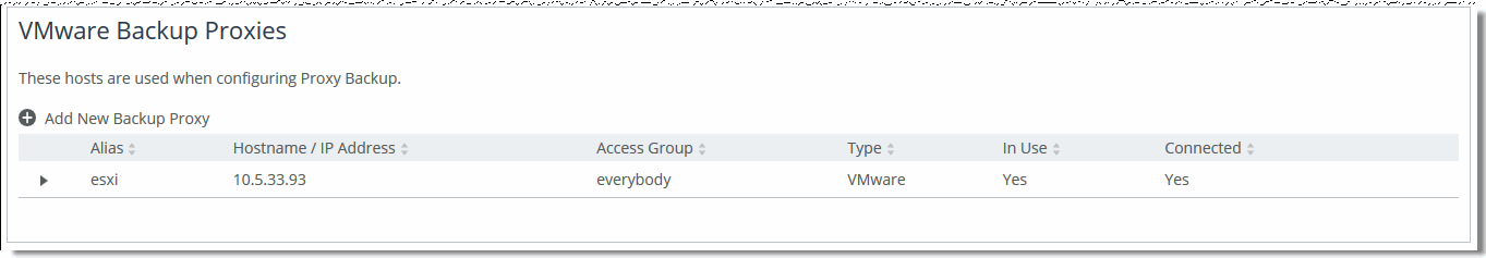 Managing backup proxies