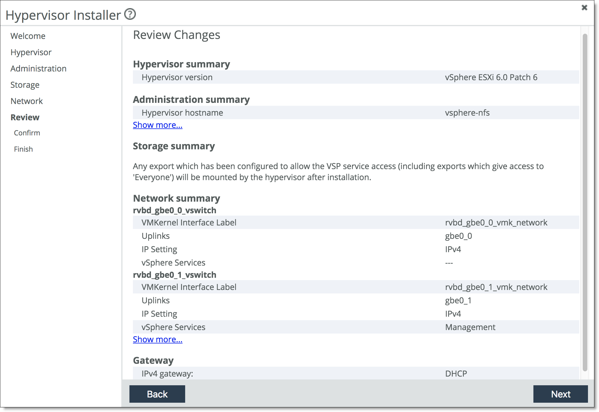 Using the Hypervisor Installer