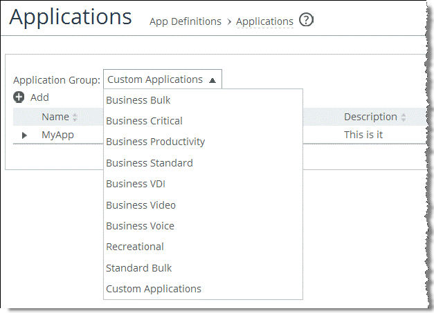 Application Definitions