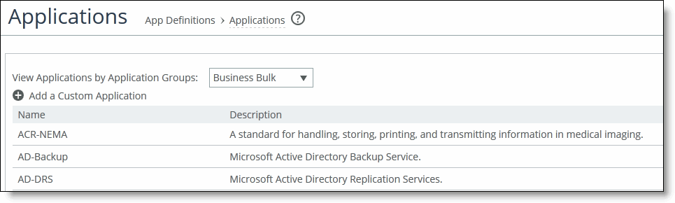 Defining applications