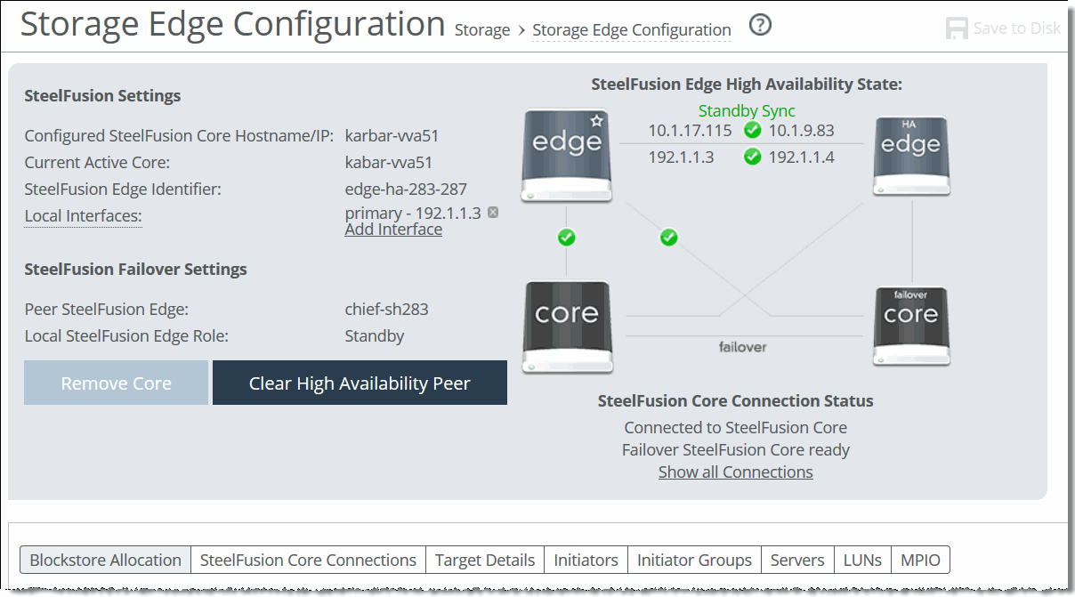 Configuring SteelFusion Edge connectivity