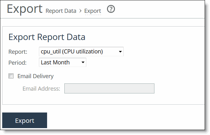 Exporting report data