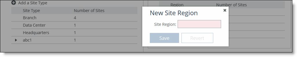 Defining site regions