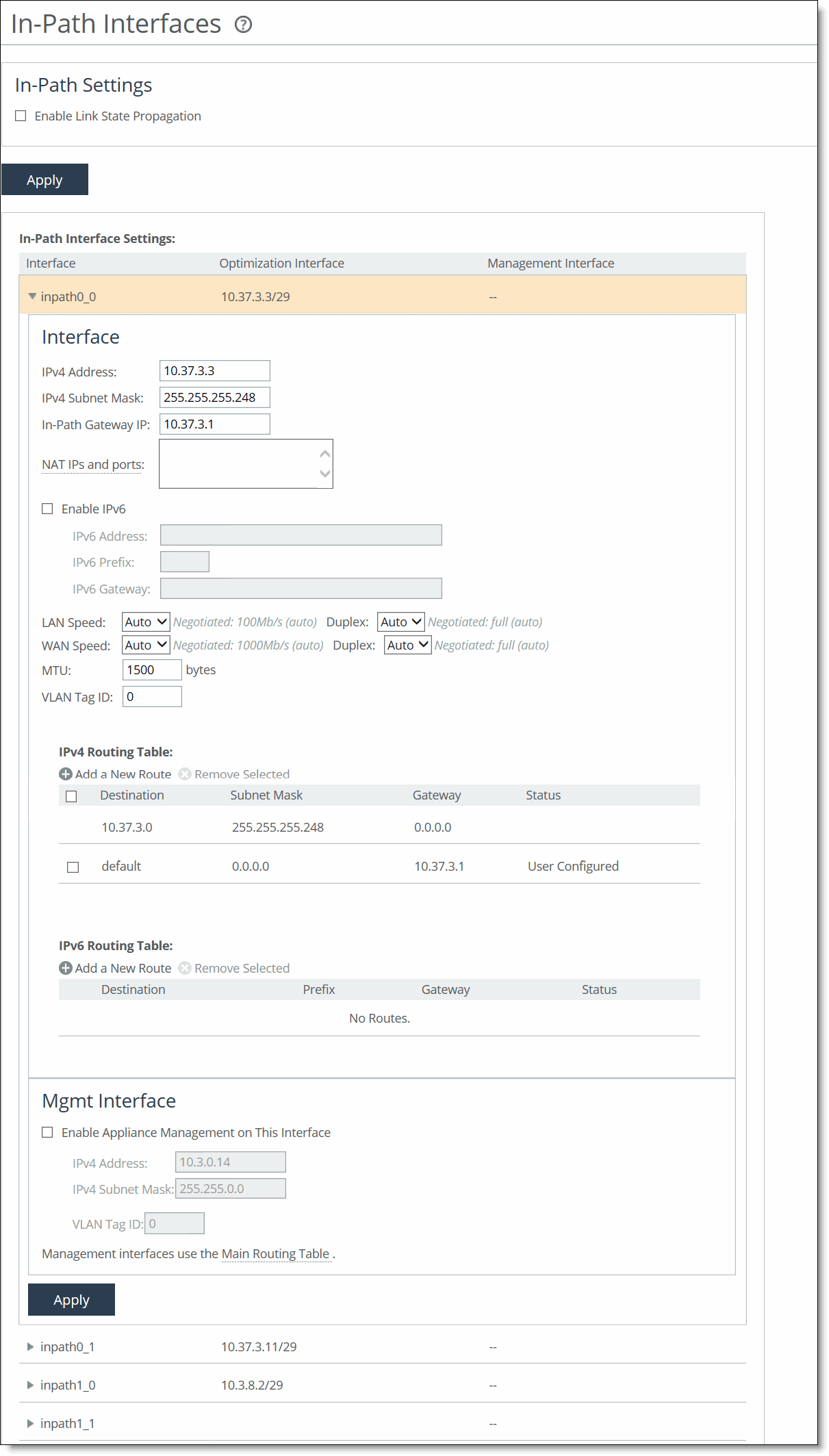Modifying Host and Network Interface Settings