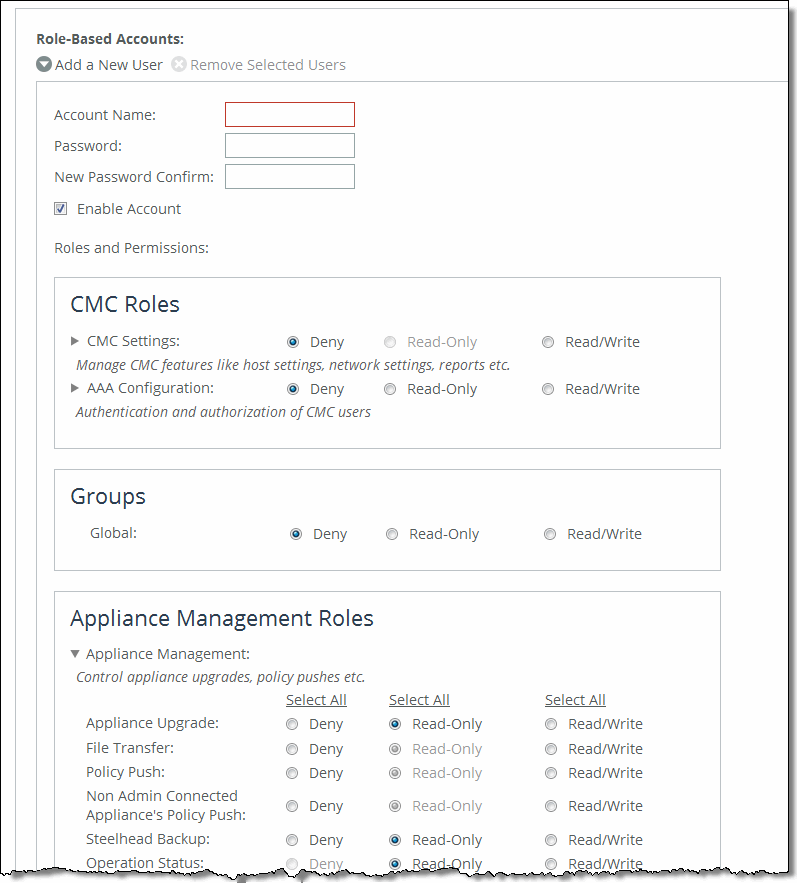Managing user permissions