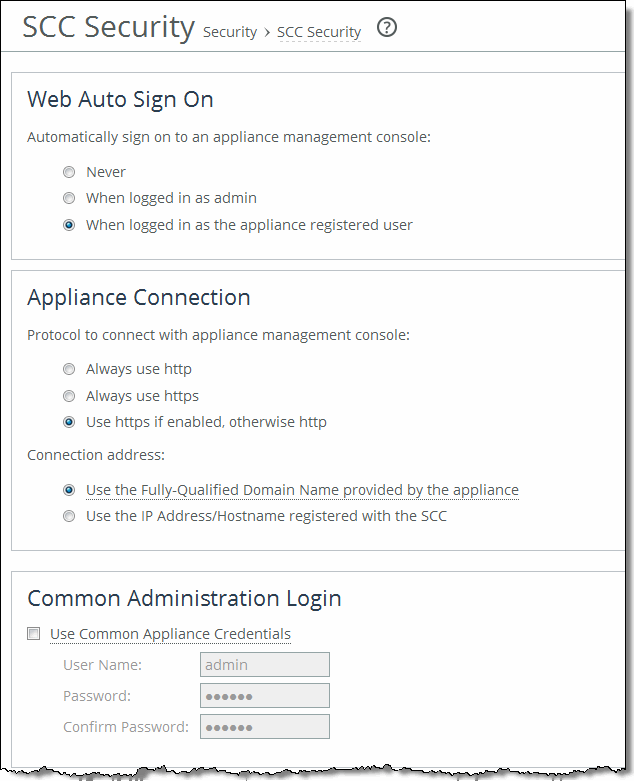Configuring SCC security